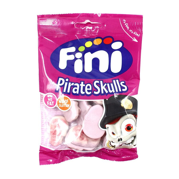 Жевательный мармелад Fini Pirate Skulls с клубничной начинкой, 90г ...