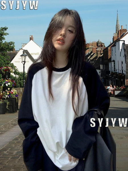 Лонгслив Женский SYJYW белый Длинный, размер 44 Полиэфирный шелк Туризм свободный Повседневный ...