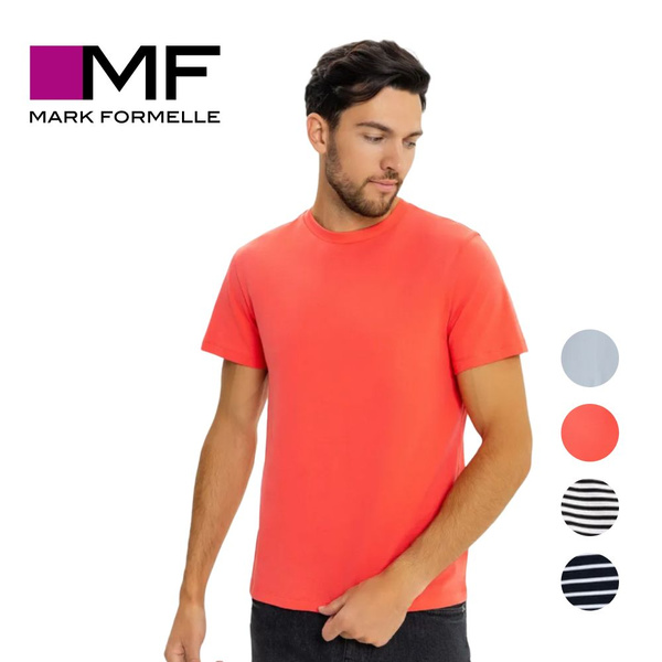 Футболка Mark Formelle, размер 44, цвет розовый, оранжевый, 100% хлопок - купить по выгодной ...
