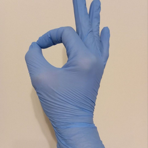 Перчатки нитриловые одноразовые 200 штук/100 пар, голубой M - купить с ...