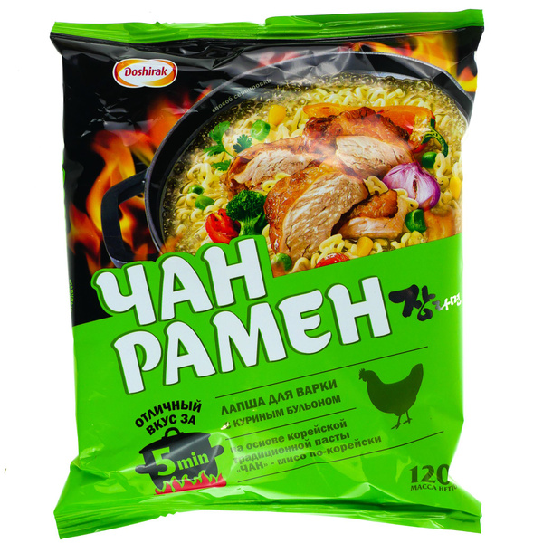 Лапша быстрого приготовления Чан Рамен со вкусом курицы, Доширак, 120 г ...