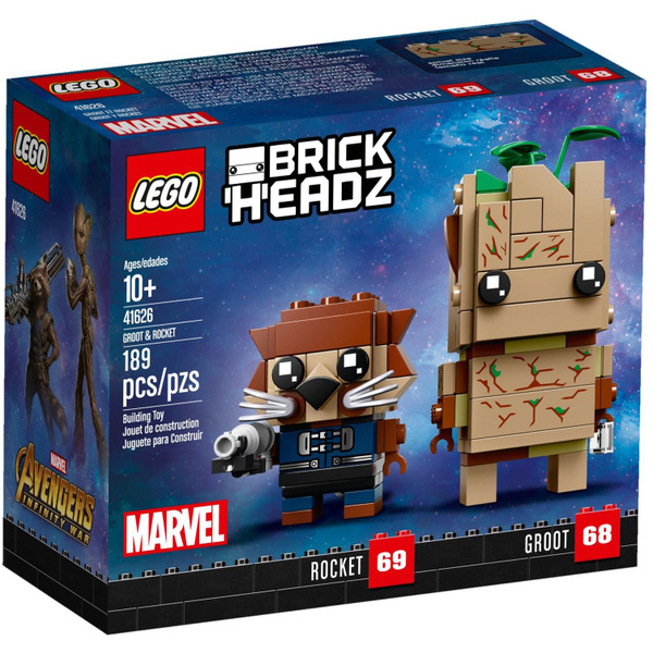 Конструктор Lego Brickheadz 41626 Грут и Ракета, Marvel Super Heroes ...