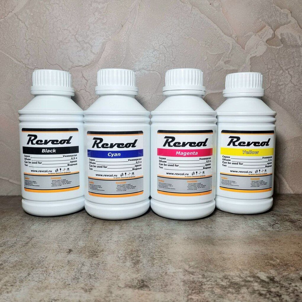 Расходник для печати Revcol Чернила для epson, Black, Набор CMYK, для струйного принтера ...
