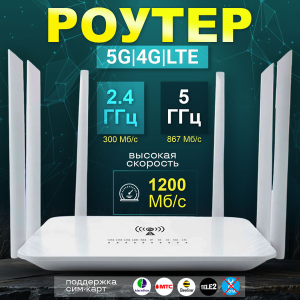 Роутер Sungpo Модем 4G, белый, перламутровый, 2.4 ГГц, 5 ГГц купить по низкой цене с доставкой в ...