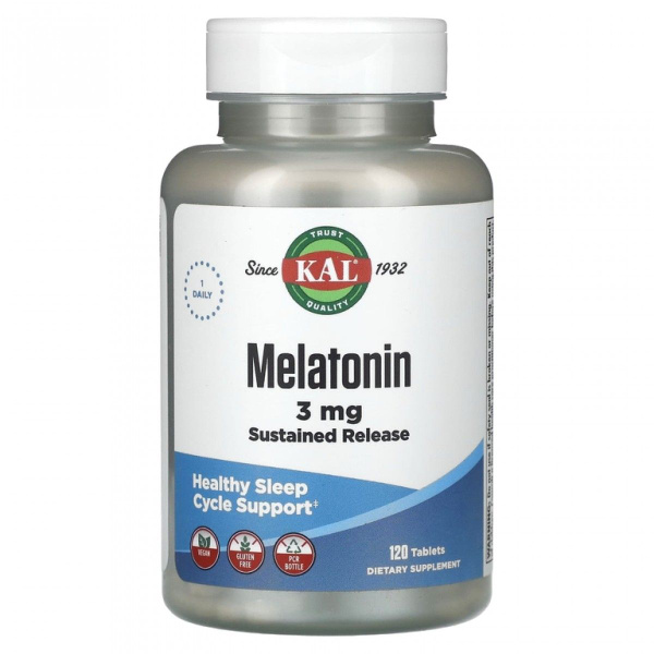 Kal Melatonin 3 мг 120 таб Sustained Release купить на OZON по низкой ...