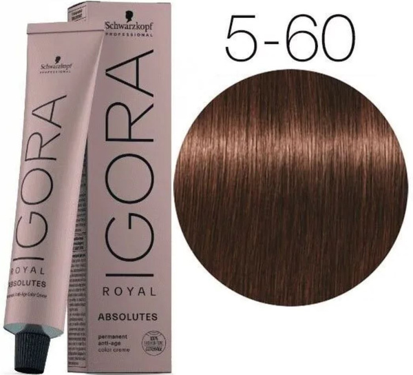 Schwarzkopf, Igora Royal Absolutes, краска для волос, 5-60 светлый ...