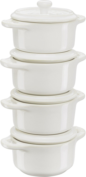 Кокот Staub 4 шт (405081610) слоновая кость купить на OZON по низкой ...