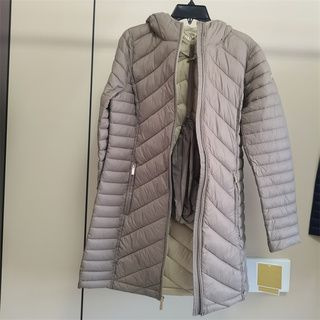 Пуховик Женский Michael Kors Вышивка пепел с отворотом Полиэстер ...