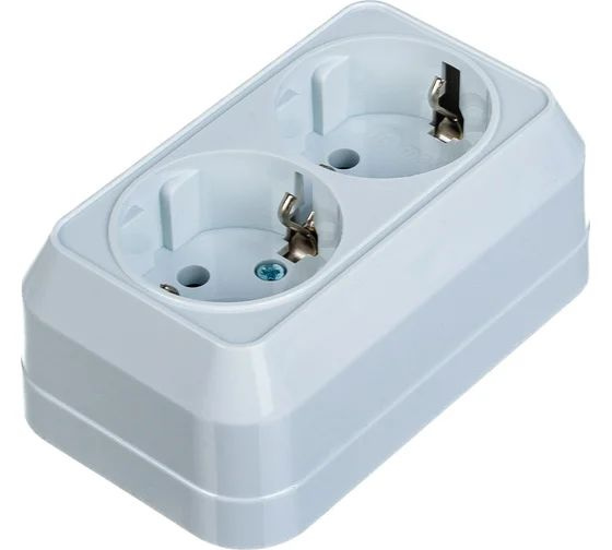 Розетка двойная открытой уствноыки 16А IP20 с заземлением белый Makel 45182 - купить с доставкой ...