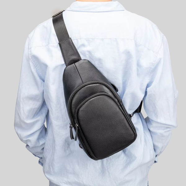 Сумка мужская через плечо, сумка бананка из натуральной кожи купить на ...