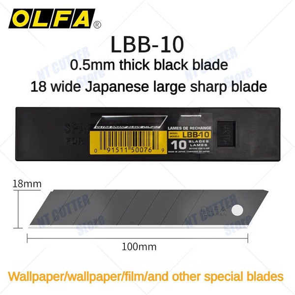 10 шт OLFA LBB-10 18 - мм лезвие 59 градусов.EXCEL BLACK, Острая резка для ножа для ковров ...