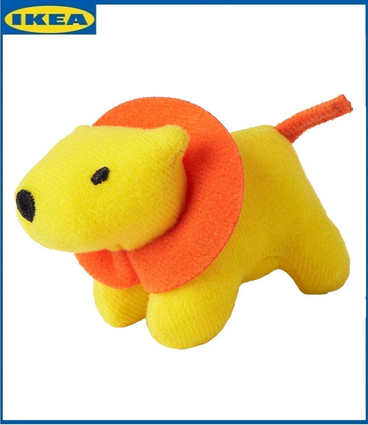 Мягкая игрушка ИКЕА БАРНСЛИГ, 9 см, лев, оранжевый/желтый. IKEA ...