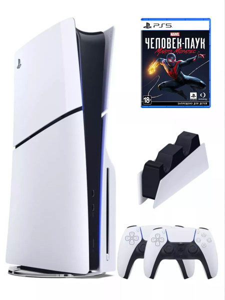 PS5 (ПС5) Игровая приставка Sony PlayStation 5 Slim disc + 2-й геймпад ...