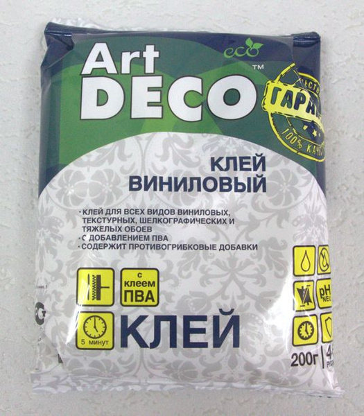 Клей для обоев Art Deco виниловый (для всех видов виниловых,текстурных ...