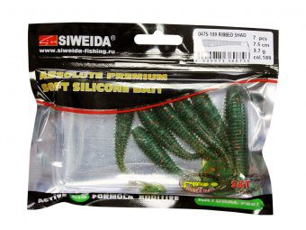 Приманка силиконовая SIWEIDA "Ribbed Shad" 7,5см 3,7г (7шт.) цв. 189 - купить по доступной цене ...