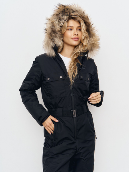 Комбинезон утепленный Женский Avese, размер 46, рост 170 черный Зима Туризм Повседневный ...