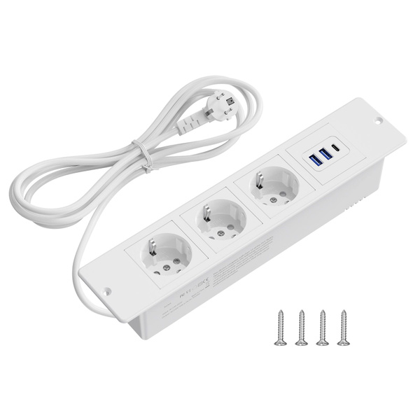 Выдвижная настольная трехпозиционная розетка с USB, встроенная тройная ...