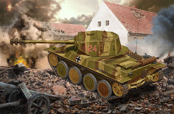 35A019 Amusing Hobby Танк Pz.Kpfw.38D mit Pz.IV Turm 8cm PAW 600 ...
