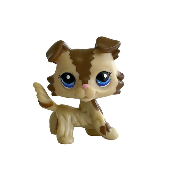 Littlest Pet Shop #2210 LPS игрушки ,У коричневого щенка голубые глаза ...