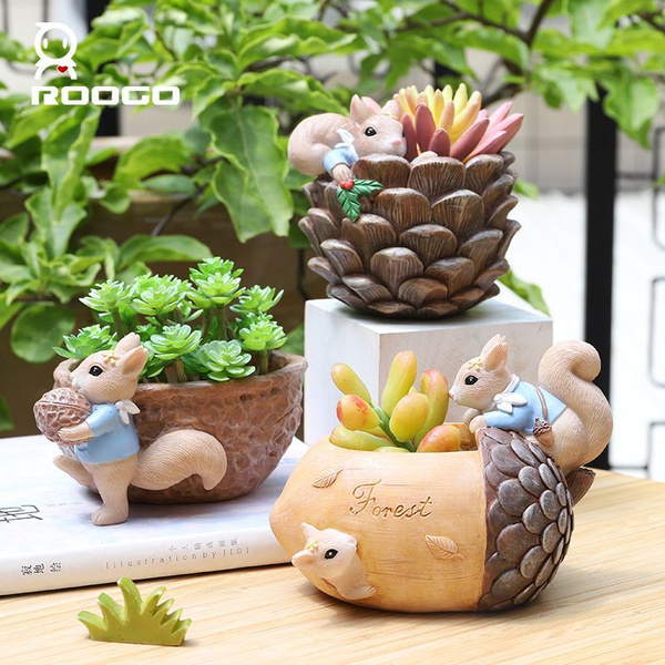 ROOGO Горшок для цветов, 15.3 см х 12.3 см х 12.5 см, 0.2 л, 1 шт ...