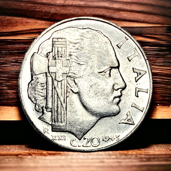 Монета Италия 20 чентезимо 1943 года. Виктор Эммануил III купить на OZON по низкой цене (1756907619)