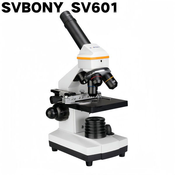 Микроскоп составной Монокуляр SVBONY SV601, Лабораторный, 40x-1600x, школьный купить на OZON по ...