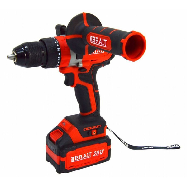 Дрель шуруповерт аккумуляторная BRAIT BCD20SUMBL 20В, Li-on,1АКБ, кейс, 4Ач, бесщеточный ...