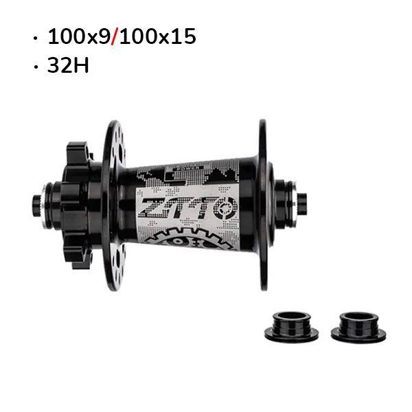 Втулка передняя ZTTO DR290 100x9/15мм с адаптерами 32Н черная купить на ...