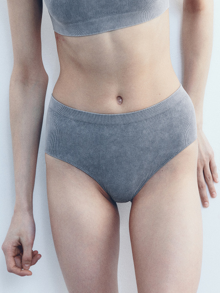 Трусы Женский Befree Текстиль темно-серый, размер 48 Китай Повседневный Однотонный, рост 170 ...