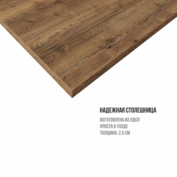Столешница прямоугольная, Дуб Галифакс олово H3176 110х70 см купить на ...
