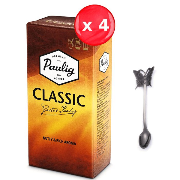 Кофе молотый Paulig Classic 250 г х 4 шт + ложка купить на OZON по ...