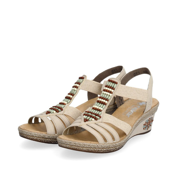 Босоножки Женский Rieker Искусственная кожа, размер 41 Мягкая стелька G Лето Швейцария Без ...