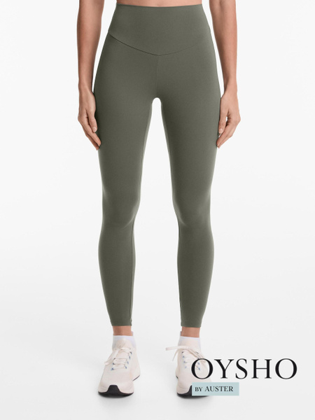 Легинсы Женский Oysho защитный хаки, зеленый Полиамид, Эластан Спортивный, размер 40, 42 На ...