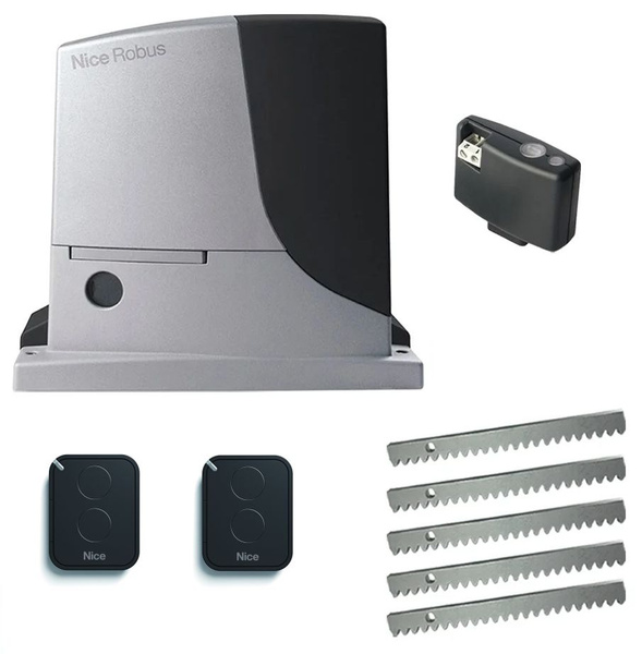 Автоматика для откатных ворот Nice Robus RB600BDKIT 5м. зубчатой оцинкованной рейки купить на ...