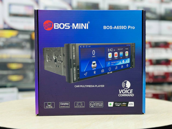 Автомагнитола BOS MINI A659D Pro 4/64GB Android 12.0 Bluetooth Wi-Fi CarPlay AUX, USB, MIC ...