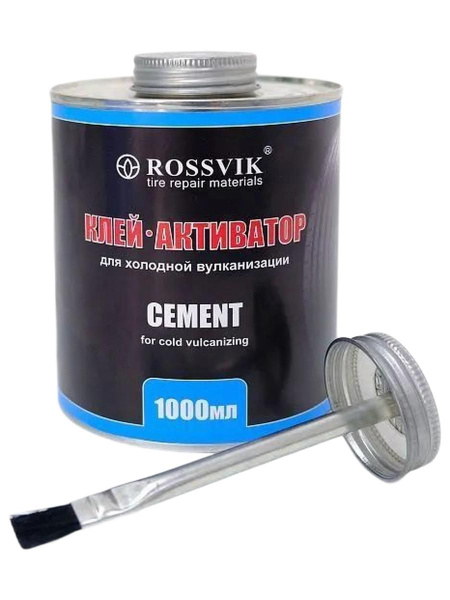 Клей активатор для ремонта шин ROSSVIK, 1000 мл (банка с кистью) K.10. K.2 купить на OZON по ...
