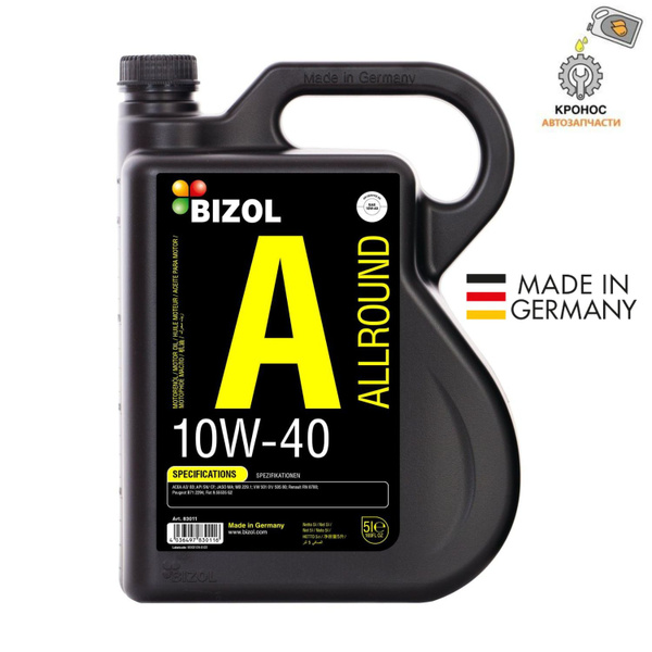 Масло моторное BIZOL allround 10W-40 Синтетическое 5 л купить c доставкой на OZON по низкой цене ...