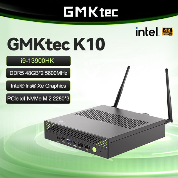 GMKtec Мини-ПК K10 (Intel Core i9-13900HK, RAM 96 ГБ, SSD 2000 ГБ ...
