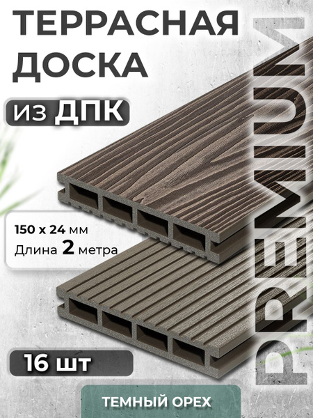 Террасная доска из ДПК Docke, Decking Urban PREMIUM, 150х24х2000 0,30м2 ...