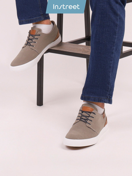 Кеды Мужской Instreet Нубук искусственный, размер 43 5 На любой сезон Шнурки Россия купить c ...