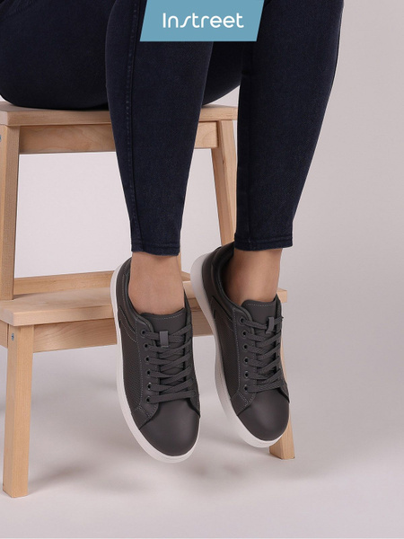 Кеды Женский Instreet Искусственная кожа, размер 37 5 На любой сезон Шнурки Россия купить c ...