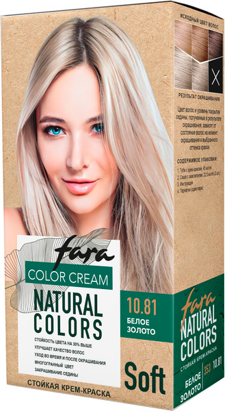 Стойкая крем-краска Fara Color Cream Natural Colors Soft 353 Белое ...
