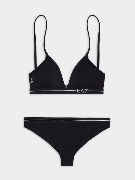 Купальник раздельный Женский EA7 черный Пляжный, размер 44, 46 Вьетнам Полиэстер, Эластан купить ...