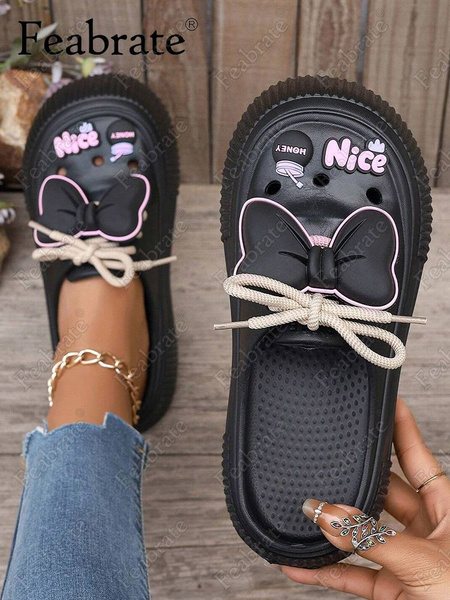 Сабо Женский Feabrate ПВХ (поливинилхлорид) R (средняя), размер 37 Толстая подошва, Круглый нос ...