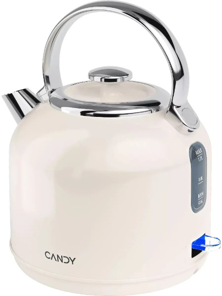 Чайник электрический бежевый Candy CK-205, 2200 Вт, 1,7 л, фильтр от накипи, индикация включения ...