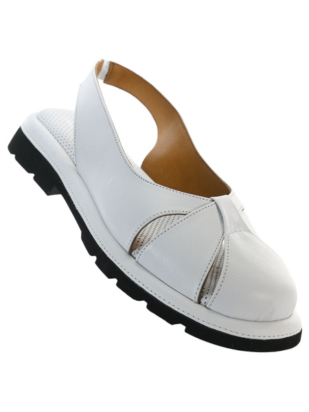 Босоножки Женский Ascalini Без каблука Натуральная кожа, размер 41 8 Лето Россия купить c ...