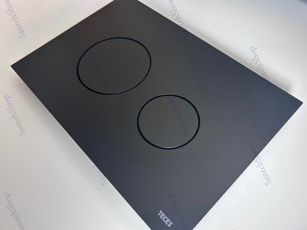 TECEloop 9240925 черный матовый , не оставляет отпечатков, Пластиковая (панель) кнопка смыва для ...