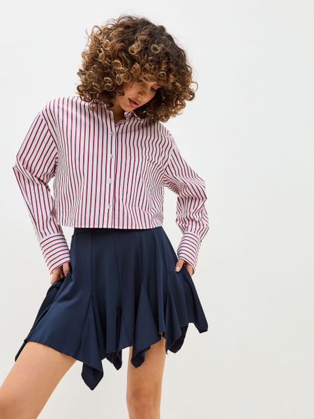 Юбка-шорты Женский VANMI синий космос Эластан, Полиамид трапеция ...