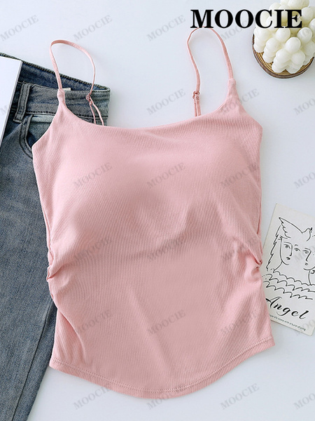 Кроп-топ Женский MOOCIE розовый, размер 40, 46 Политекс Без рукавов Повседневный Китай купить c ...
