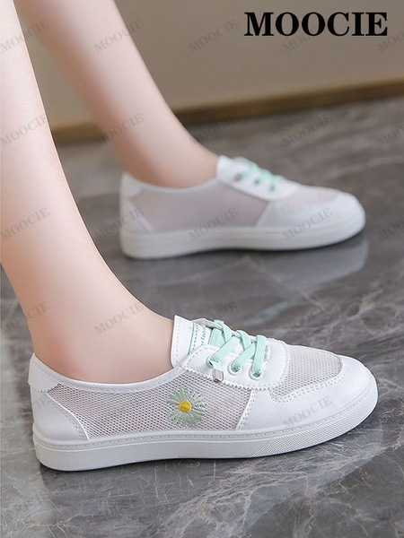 Кеды Женский MOOCIE Синтетическая дышащая сетка, размер 41 Лето Без застёжки Шнуровка купить c ...